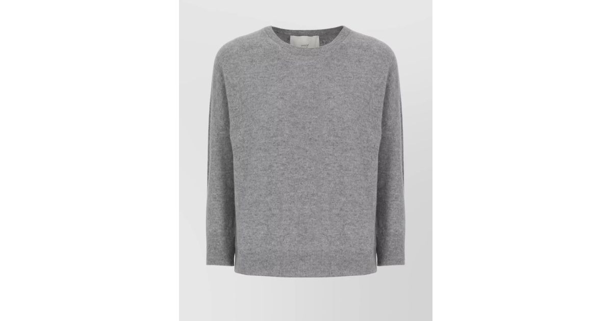 Vanisé Long Sleeve Cashmere Sweater in Grey | Lyst UK