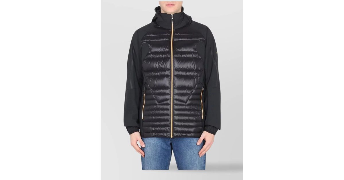 BOSS Hooded Puffer Jacket in Gray for Men | Lyst