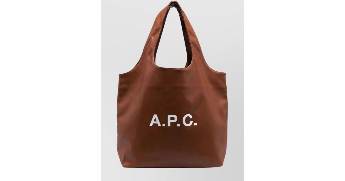 A.P.C. Versatile Tote Bag With Twin Handles in Brown | Lyst
