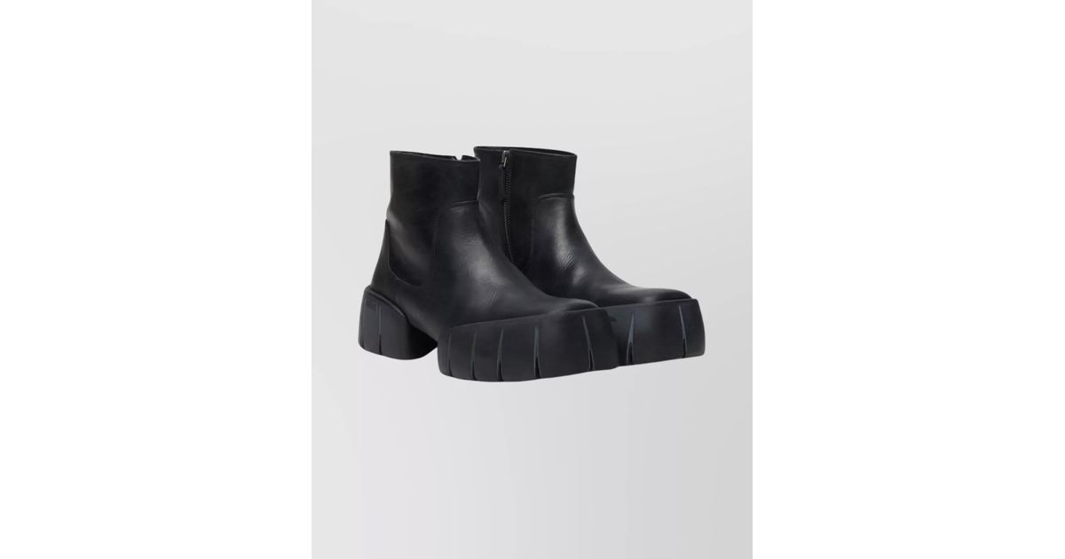 DIESEL Chunky Sole Ankle Boots With Sculpted Design in Black for Men | Lyst
