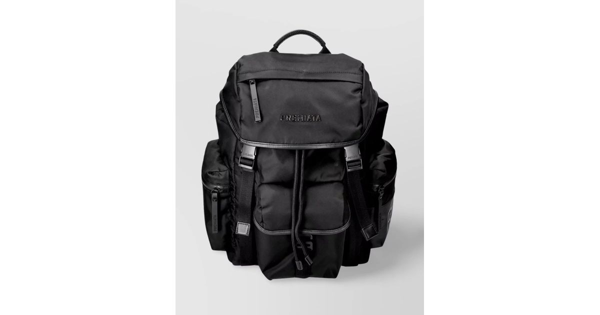 Premiata Versatile Backpack With Multiple Zippered Pockets in Black for ...