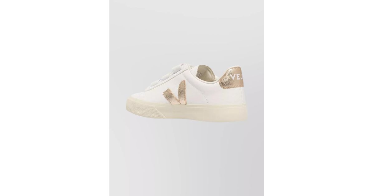 Veja Low-Top Logo Sneakers Featuring Metallic Accents in White | Lyst UK