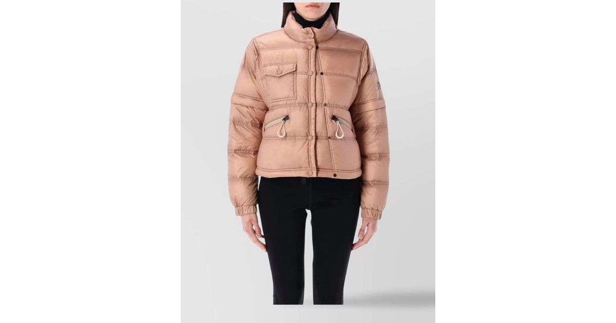Moncler Down Jacket With Detachable Sleeves And Pull-Out Hood in Pink ...