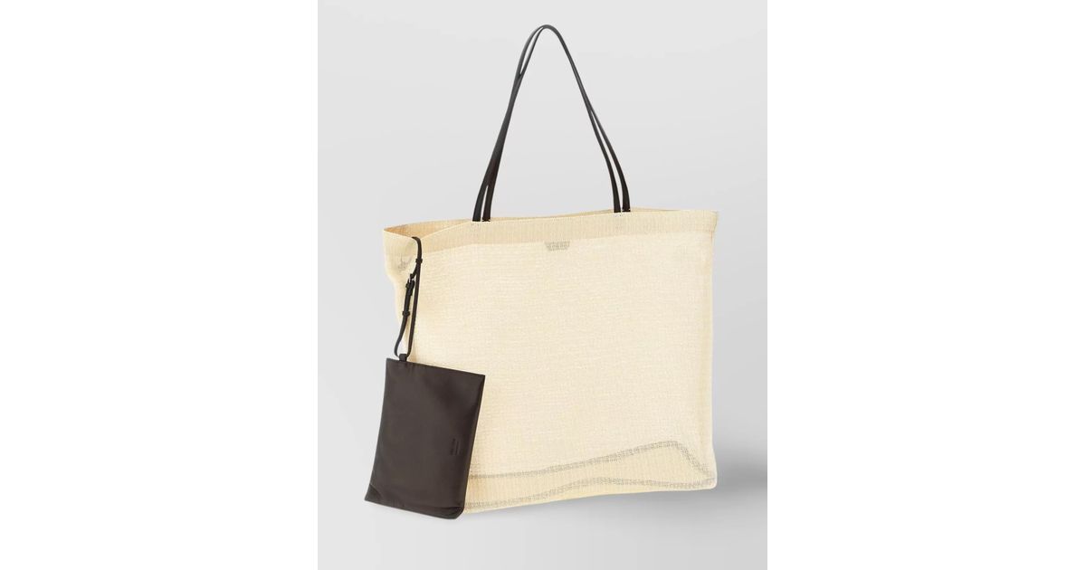 The Row Mesh Tote Bag Dual Handles in Natural | Lyst UK