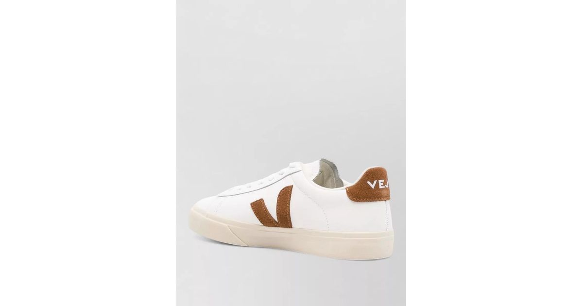 Veja Low Top Sneakers Contrast Heel Tab Rubber Sole in Natural | Lyst UK