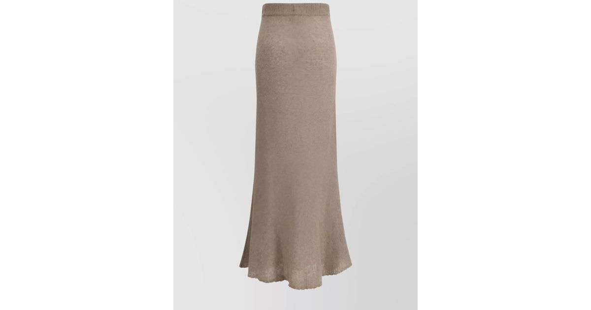 Lisa Yang Mix And Match Flared Knit Skirt in Natural | Lyst