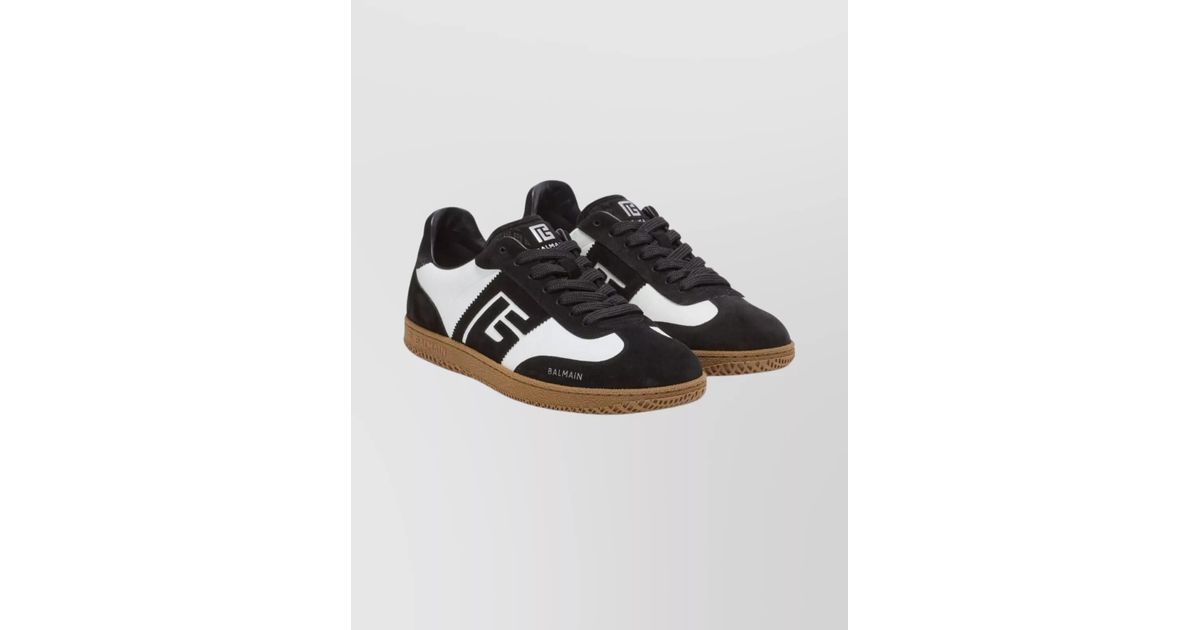 Balmain Low Top Sneakers With Round Toe Design for Men | Lyst UK