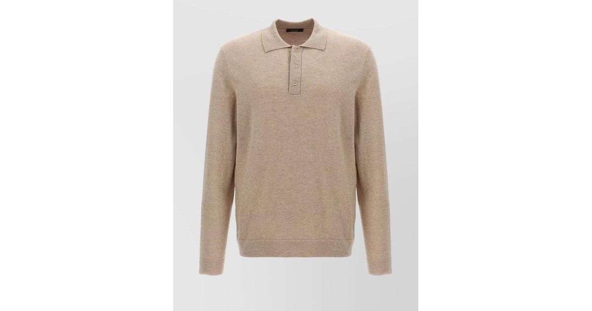 Zanone Cashmere Wool Polo Shirt in Natural for Men | Lyst UK