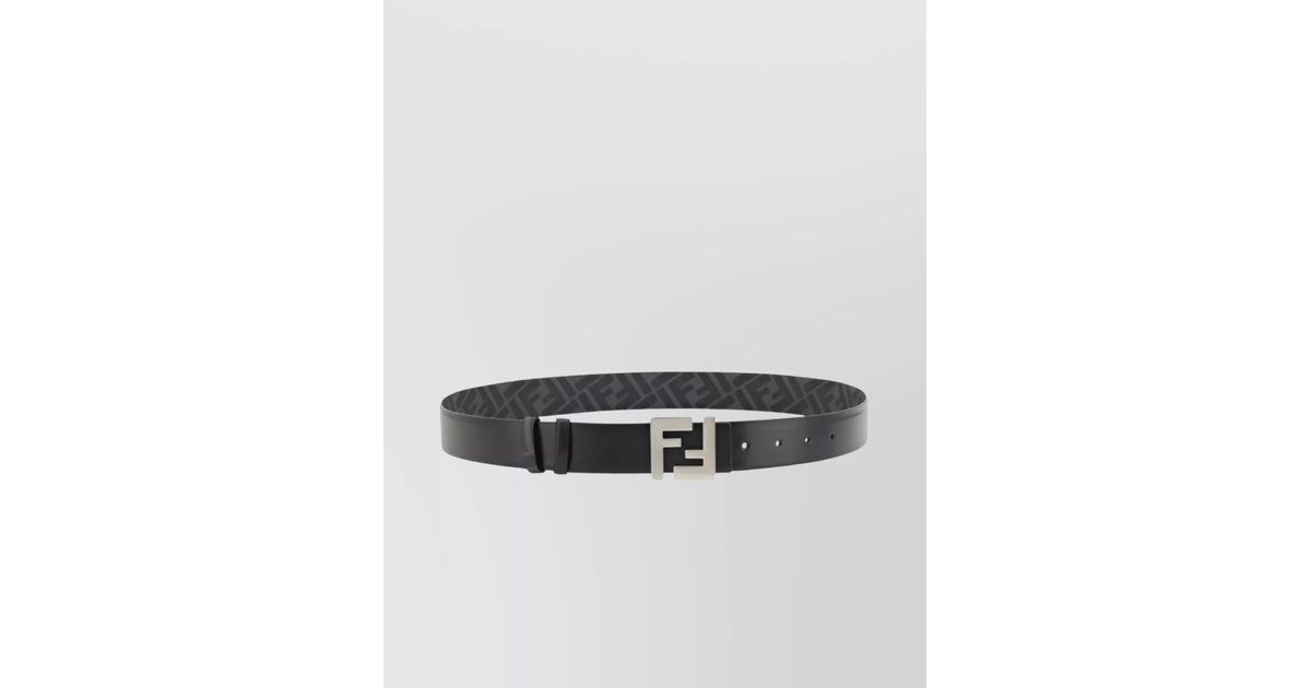 Fendi Sophisticated Leather Belt Reversible Design in Metallic for Men | Lyst