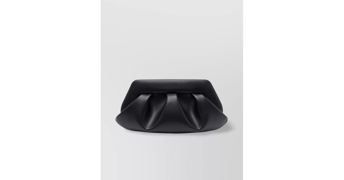 THEMOIRÈ Pleated Rectangular Shoulder Bag With Detachable Strap in ...