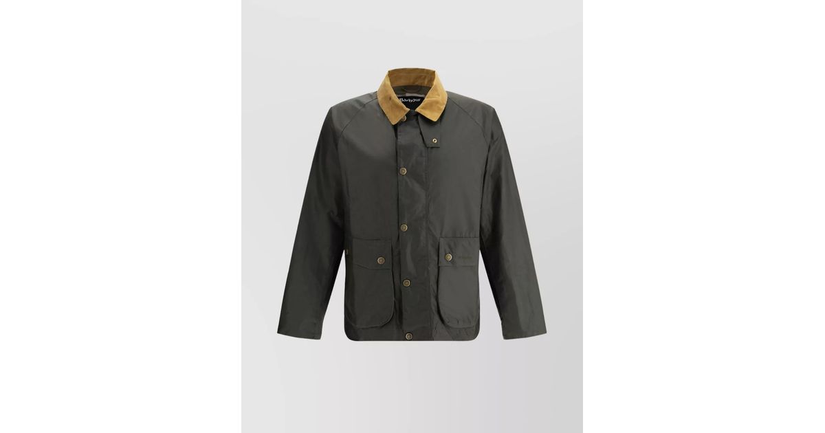 Barbour Modern Waxed Cotton Jacket in Gray for Men | Lyst