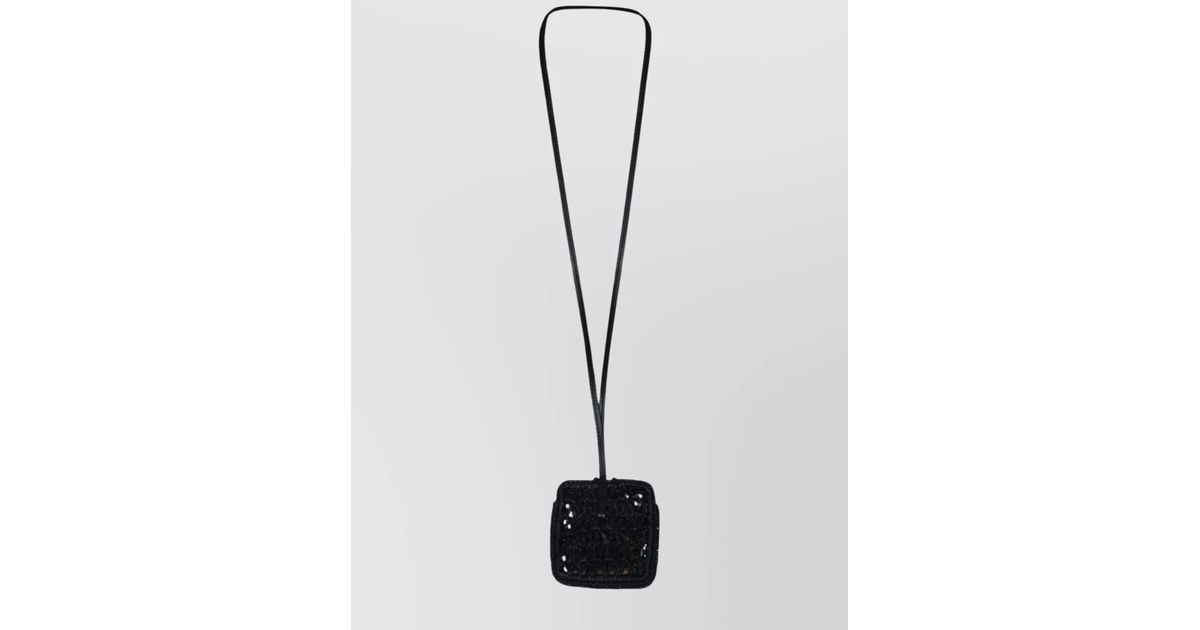 Jacquemus The Square Woven Necklace Strap in White for Men | Lyst UK