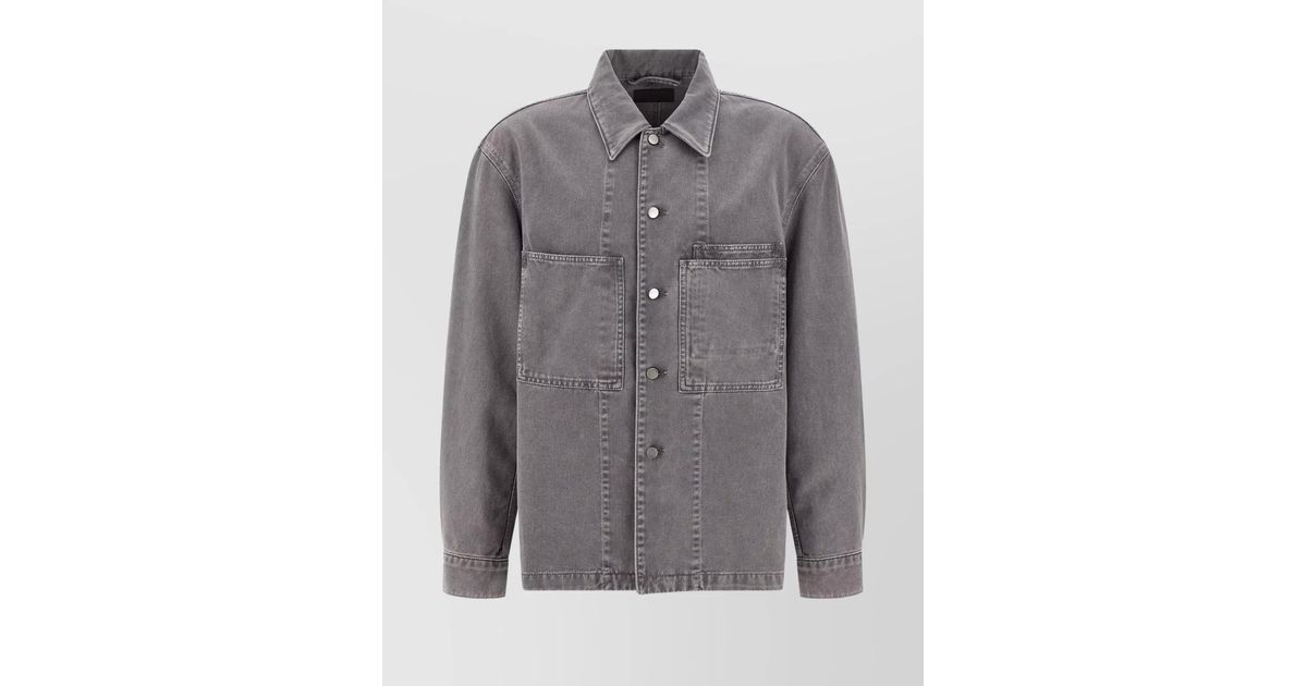 Lemaire Utility Overshirt Featuring Chest Pockets in Grey for Men | Lyst UK