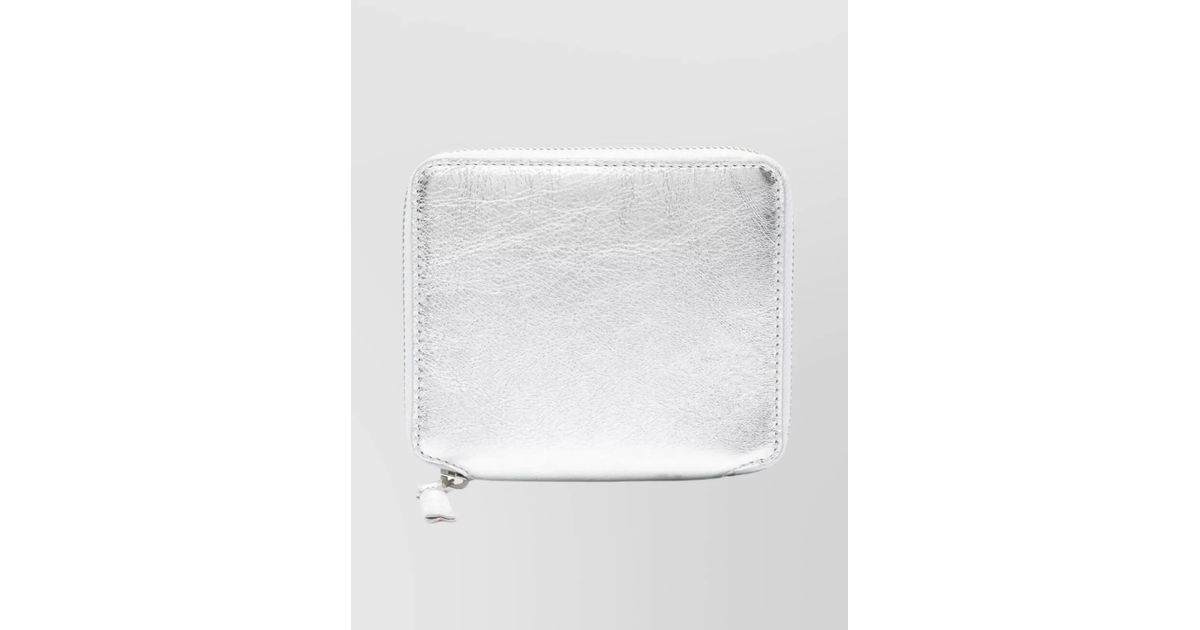 Comme des Garçons "Shiny Metallic Finish" Wallet in White | Lyst UK