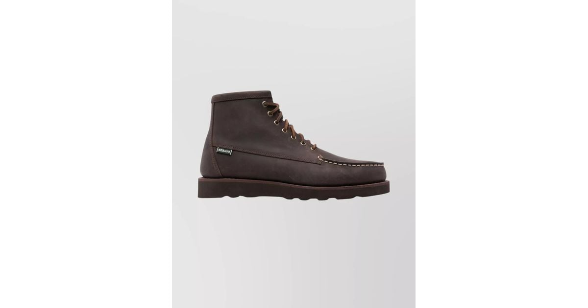 Sebago Suede Ankle Boots With Round Toe Design in Brown for Men | Lyst UK