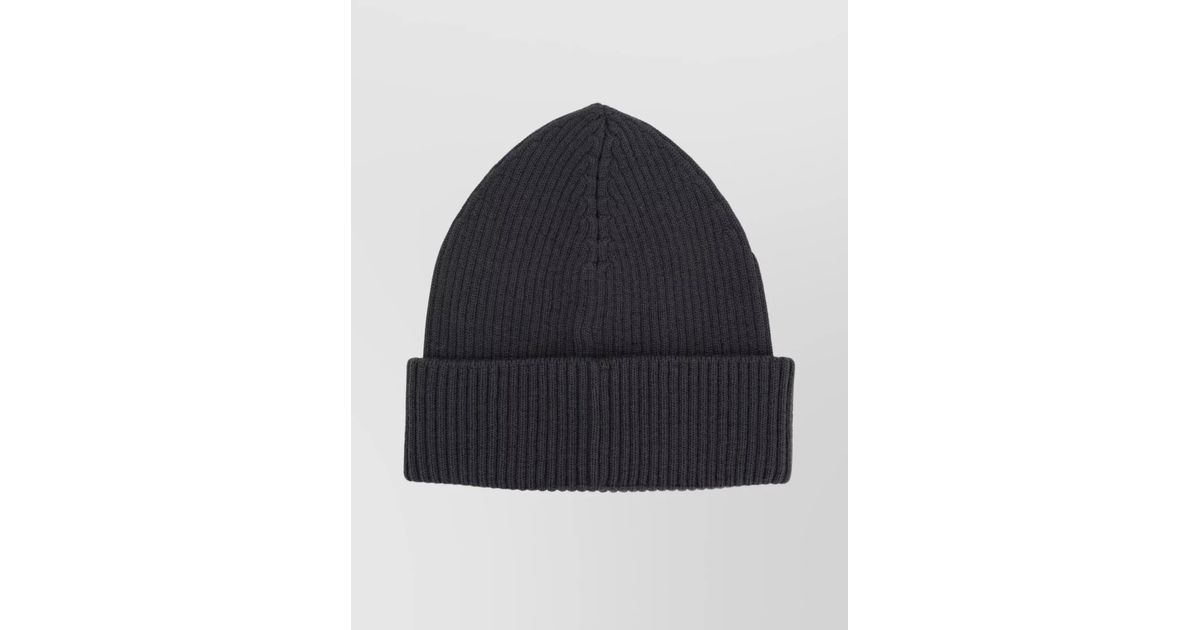Our Legacy Ribbed Texture Hat Folded Cuff in Blue for Men | Lyst