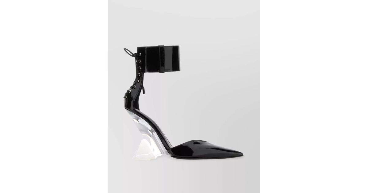 The Attico Streamlined Leather Morgan Pumps in Black | Lyst