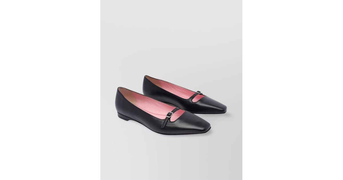 CAREL PARIS Cut-Out Leather Pointed Toe Ballerina Shoes | Lyst