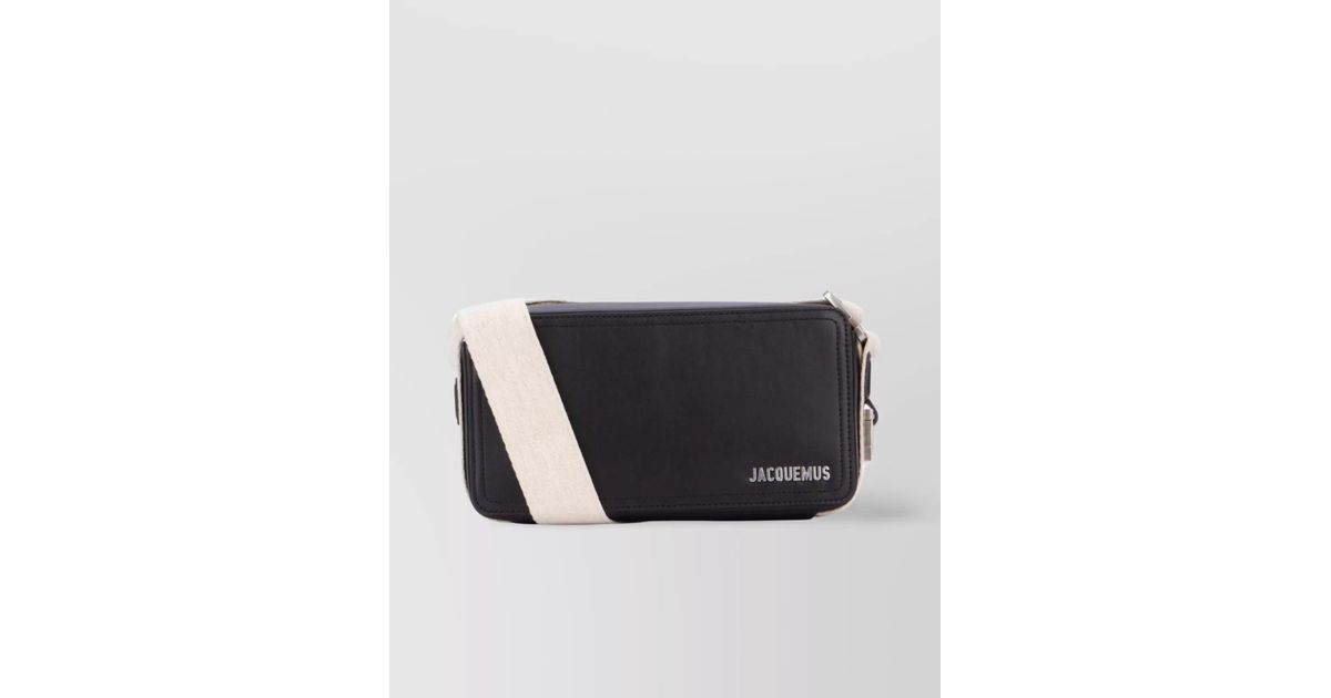 Jacquemus Adjustable Canvas Strap Rectangular Bag in Blue for Men | Lyst