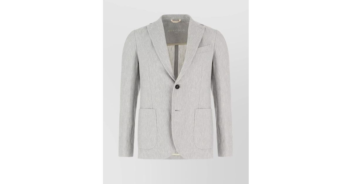 Circolo 1901 Single-Breasted Jackets Button Detailing in Grey for Men ...