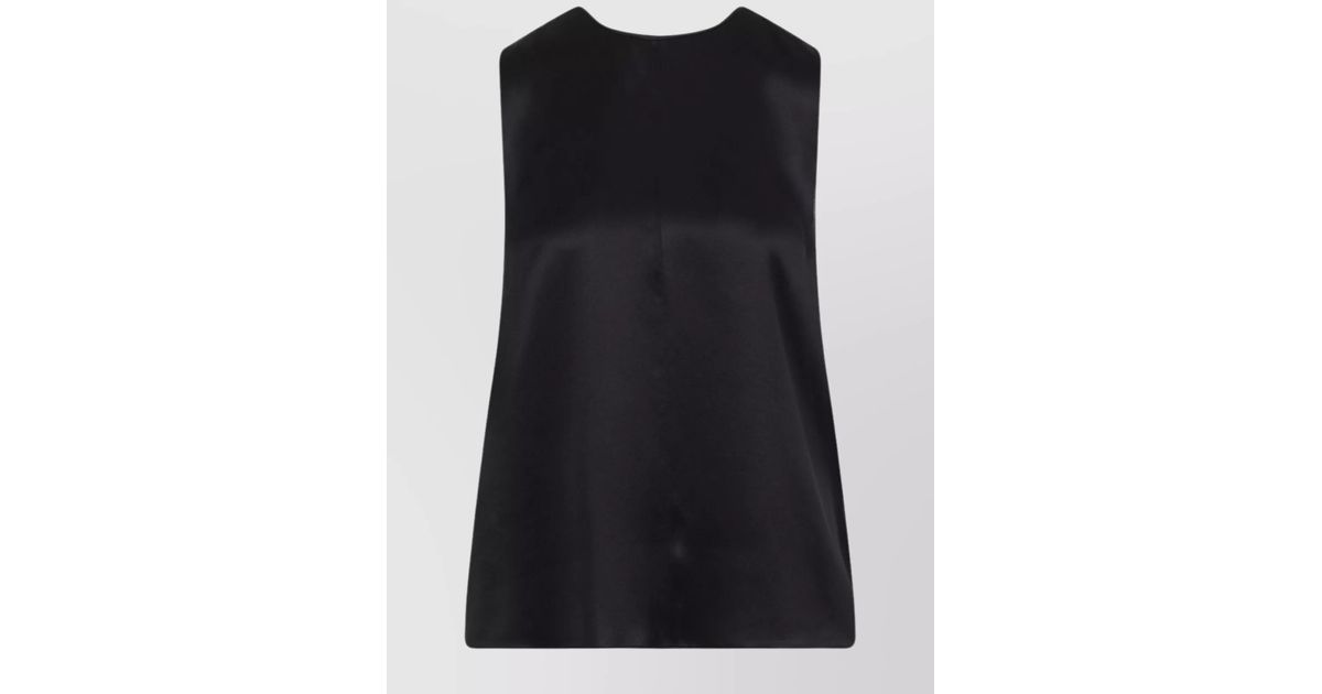 Tom Ford Keyhole Back Silk Top in Black | Lyst UK