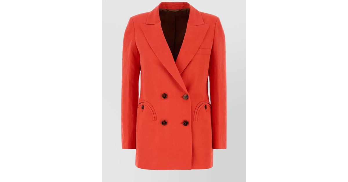 Blazé Milano Silk Blend Flica Everyday Jacket in Red | Lyst UK