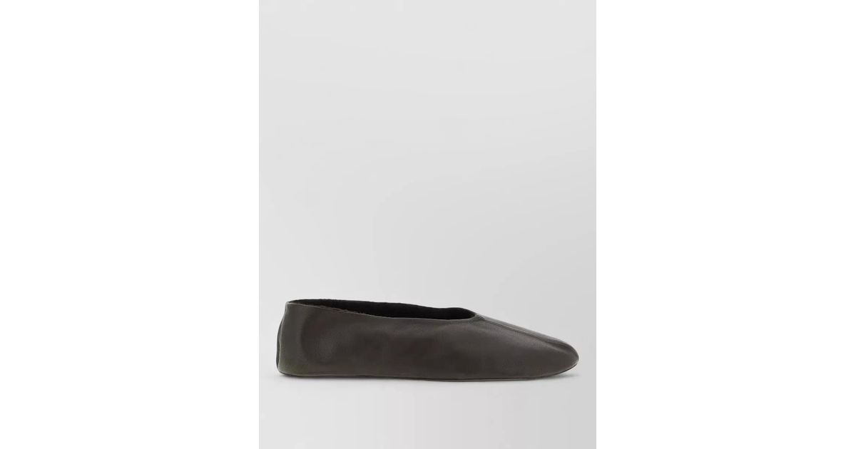 The Row Stella Sleeper Low Profile Round Toe Slippers in Grey | Lyst UK