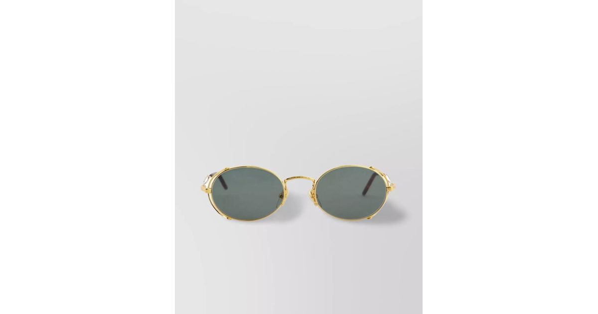 Jean Paul Gaultier Curved Temples Oval Frame Sunglasses | Lyst
