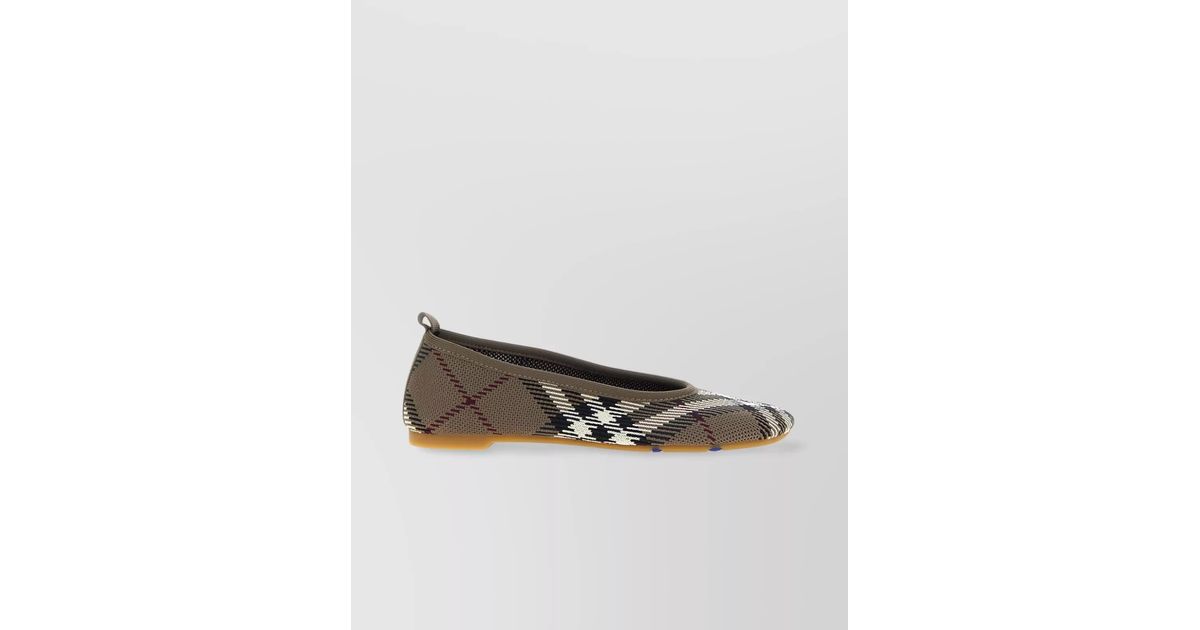 Burberry Elastic Trim Ballerina Shoes With Pull Tab | Lyst