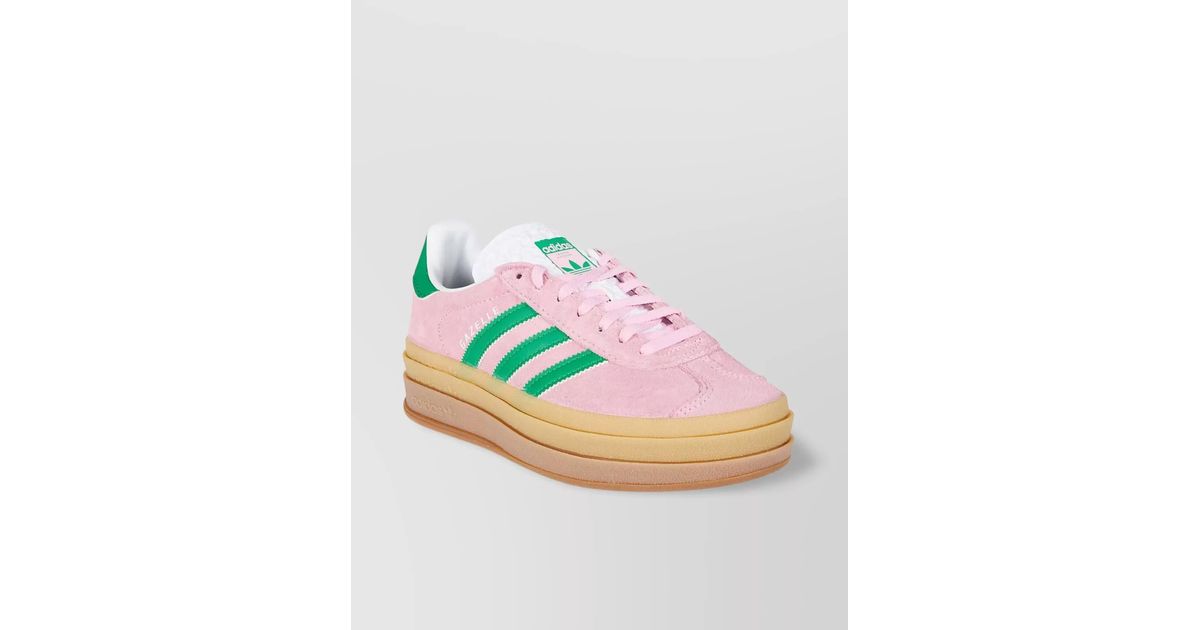 adidas Sneakers Striped Collar Rubber Sole in Pink | Lyst