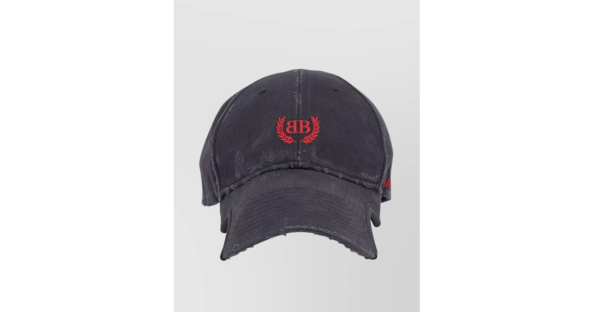 Balenciaga Distressed Brim Hats Featuring Curved Detailing in Blue for ...