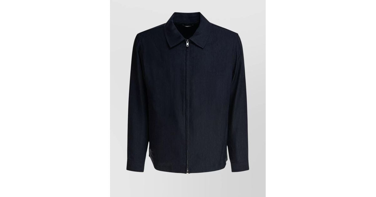 Vince Long Sleeve Point Collar Side Pocket Jackets in Blue for Men ...