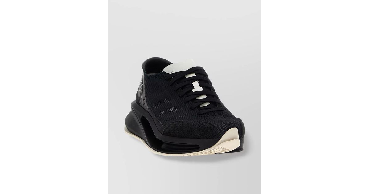 Y-3 'Mesh Upper Contrast Sole Sneakers' in Black | Lyst