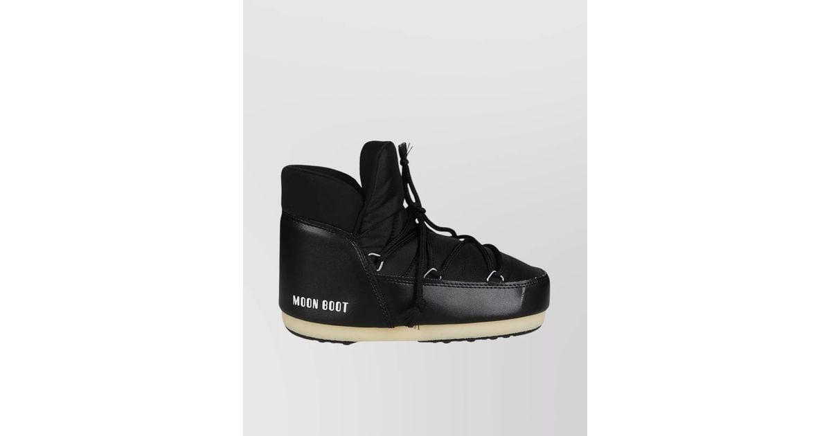 Moon Boot Sole Contrast High-Top Boots Evolution in Black | Lyst