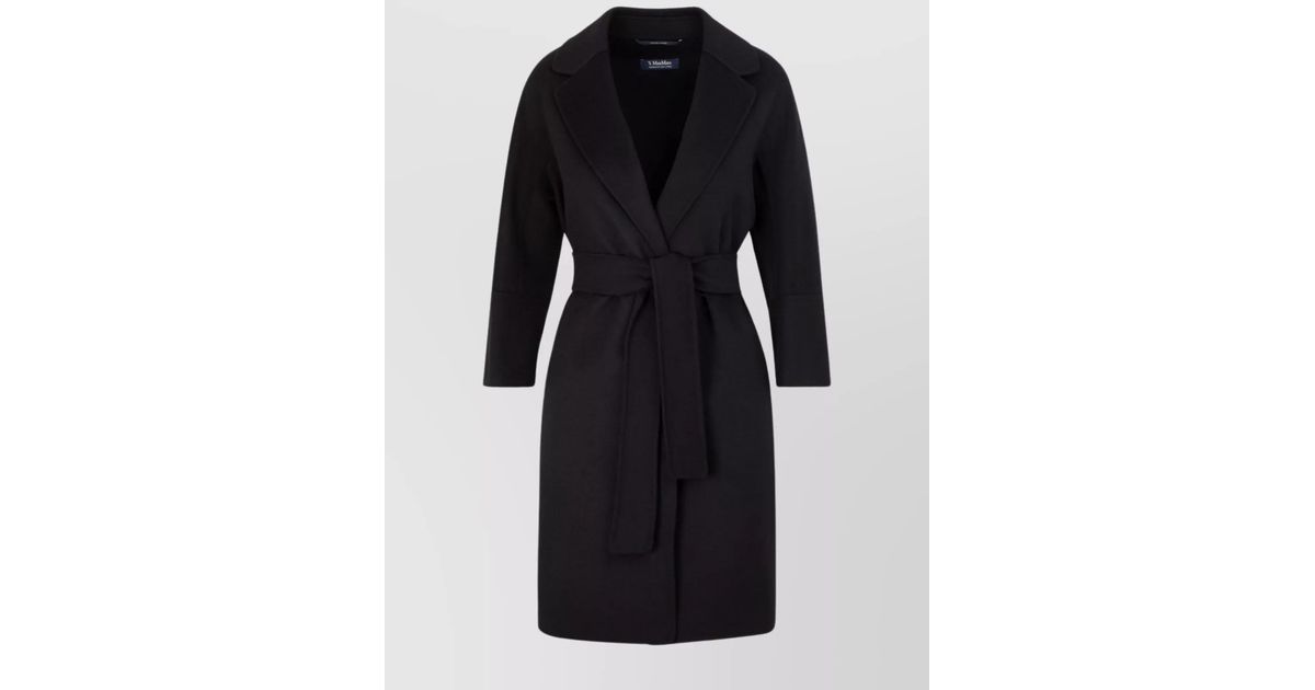 Max Mara Wool Arona Coat Max Mara in Black | Lyst
