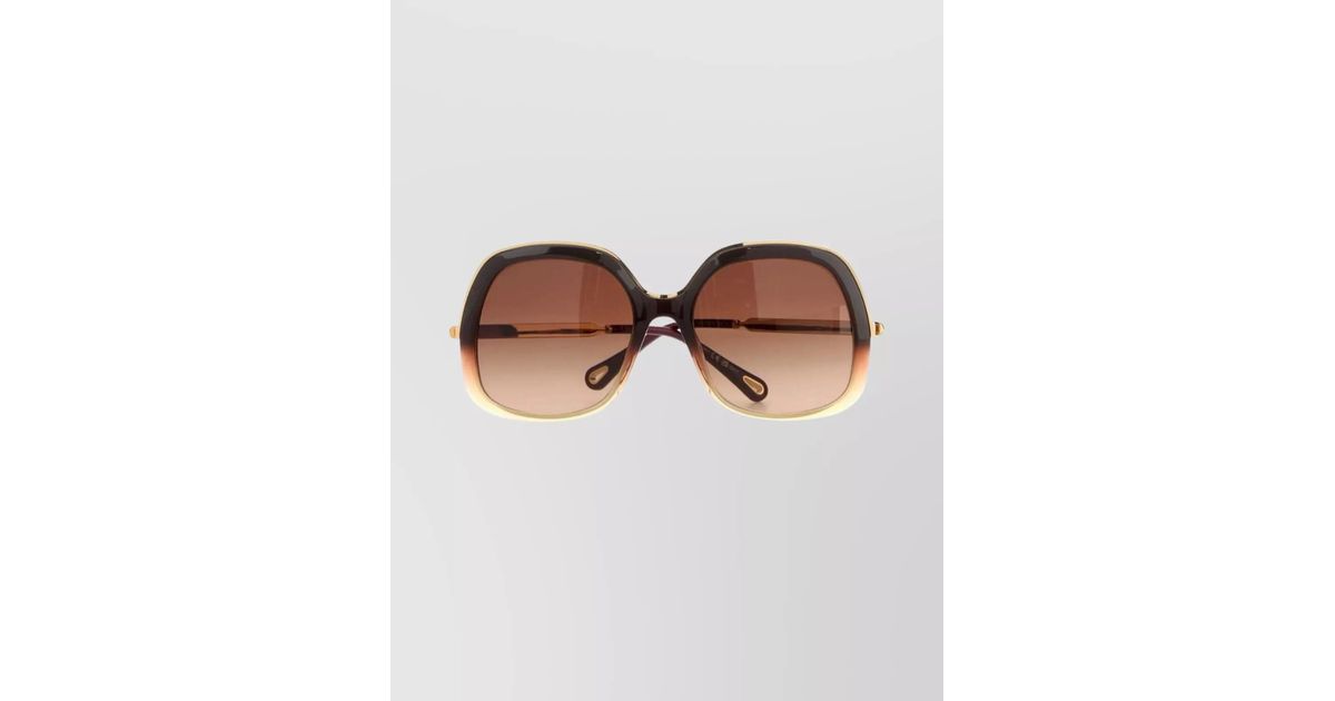 Chloé Large Frame Sunglasses Featuring Gradient Lenses in Brown | Lyst UK