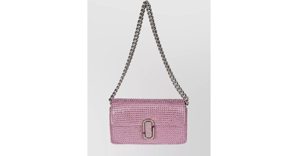Marc Jacobs Petite Chain Strap Shoulder Bag in Pink | Lyst
