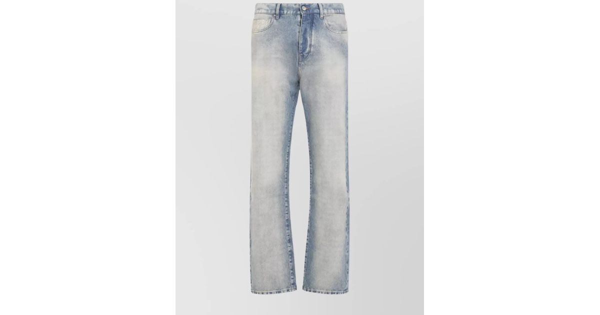 Amiri Quad Cuff Straight Jeans in Blue for Men | Lyst