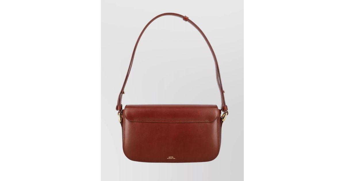 A.P.C. Grace Baguette Leather Cross-Body Bag in Red | Lyst