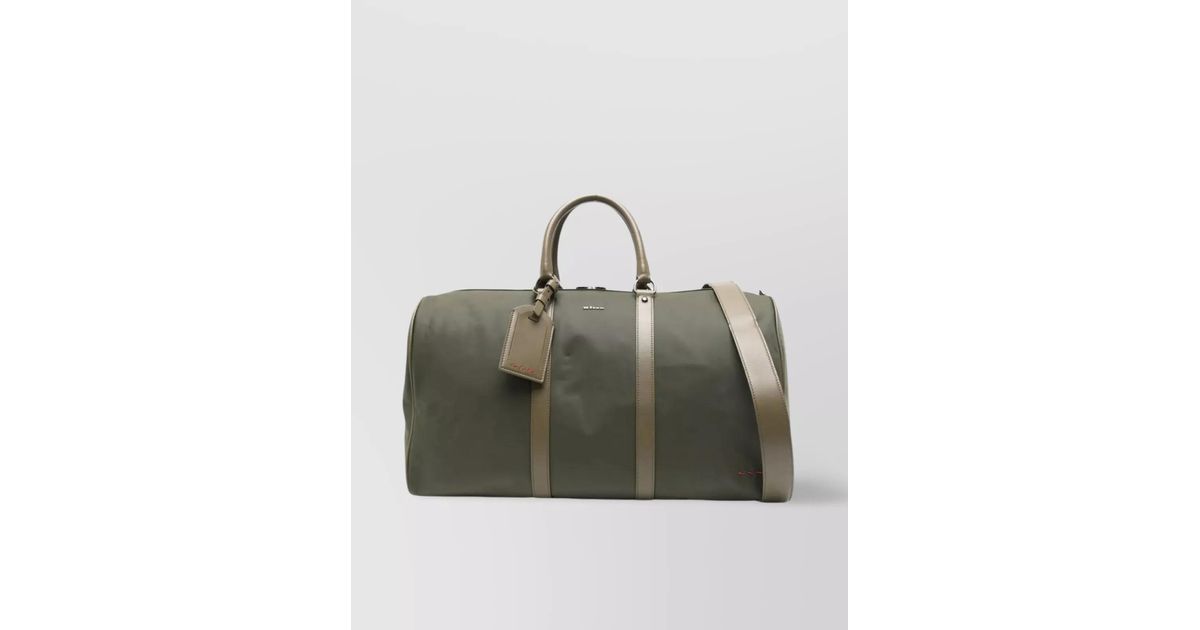 Kiton Logo Tag Travel Bag With Detachable Strap in Green for Men | Lyst