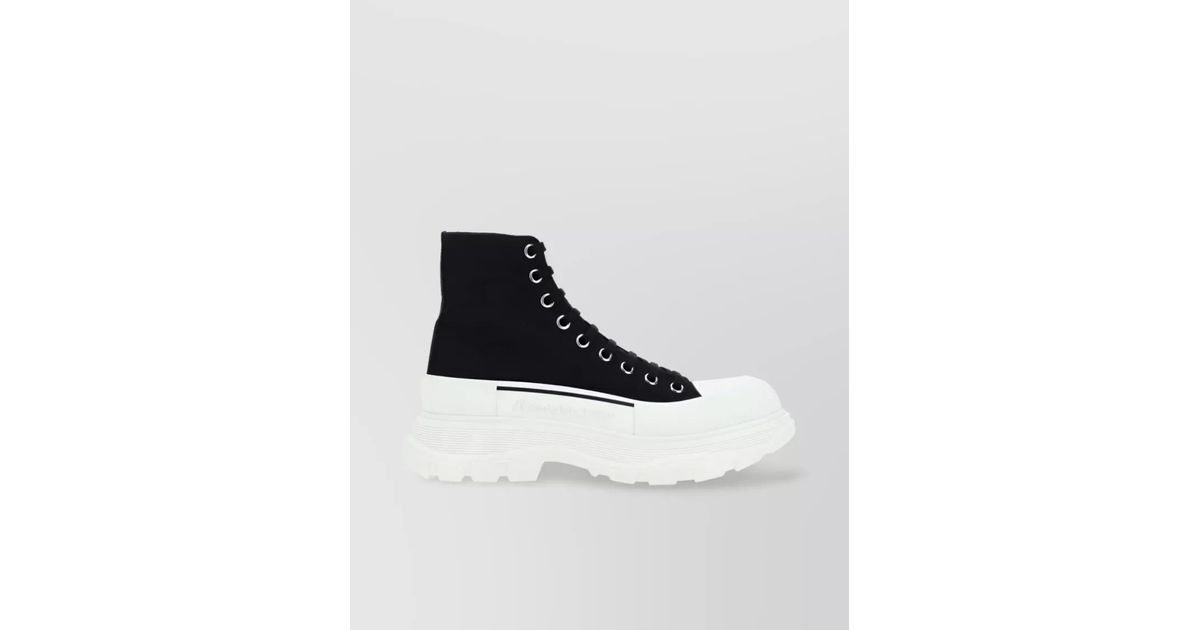 McQueen Tread Slick Canvas High-Tops in White for Men | Lyst UK