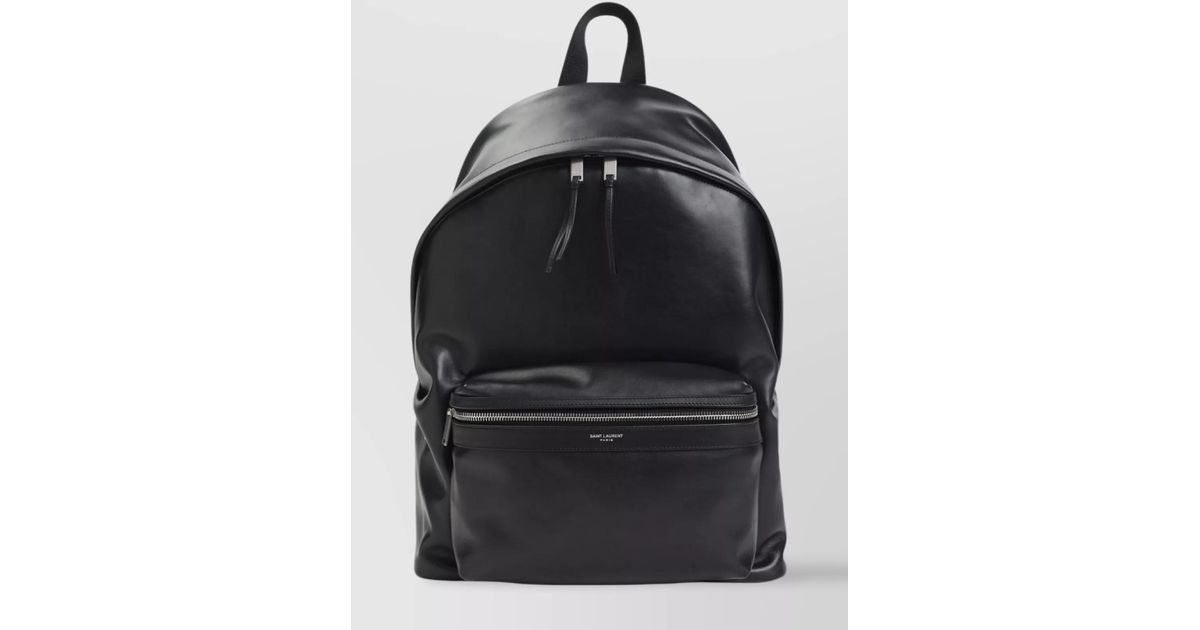 Saint Laurent Leather City Backpack Hardware in Black for Men | Lyst