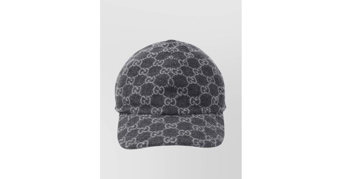 Gucci Dailly Monogram Curved Brim Hat in Gray for Men | Lyst