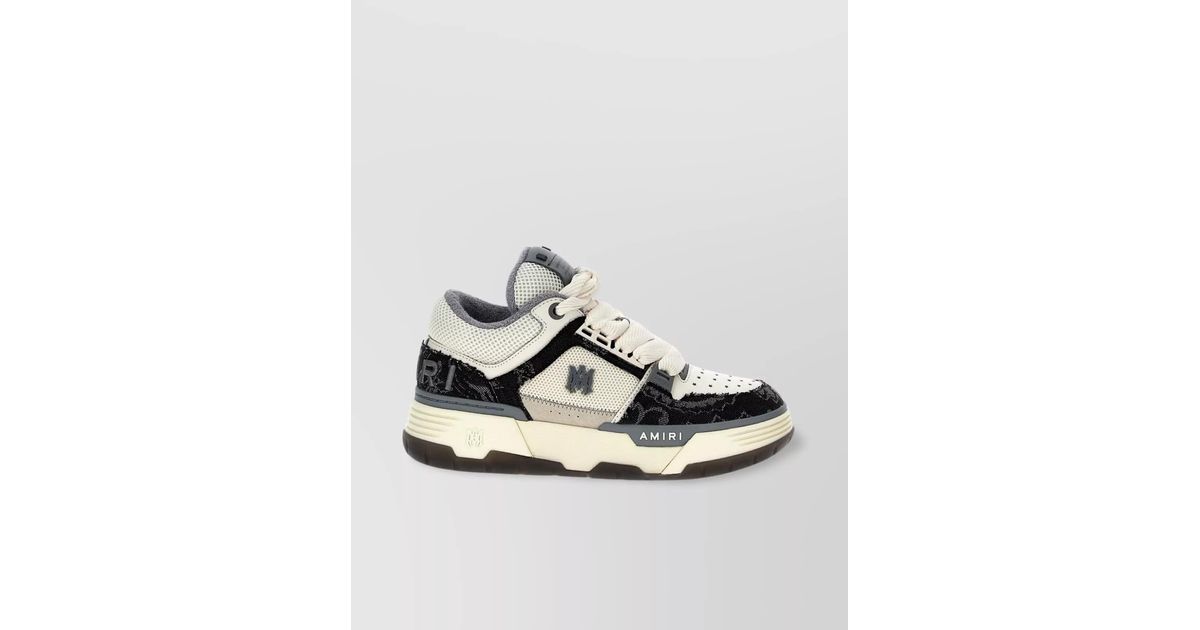 Amiri 'Perforated Toe Box' Mesh Sneakers in Metallic for Men | Lyst