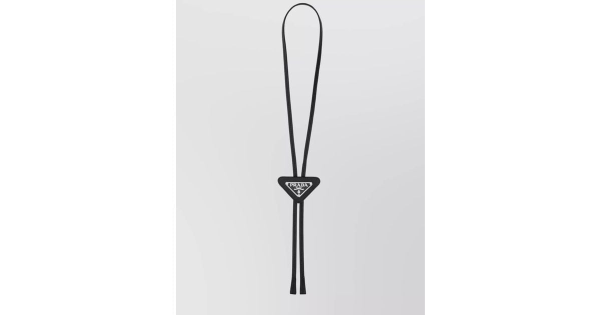 Prada Necklace Leather Lariat Unique Design in White for Men | Lyst