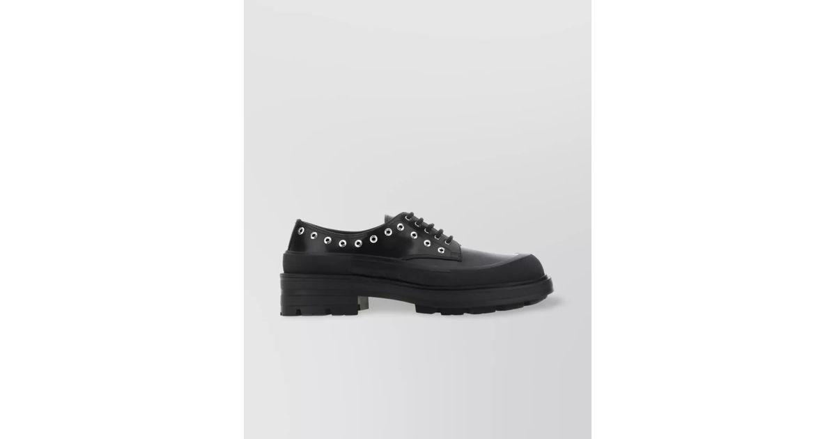 McQueen Derby Bold Sole Lace-Up Shoes in Black for Men | Lyst UK