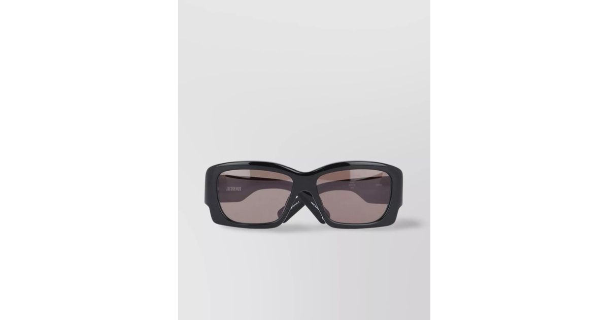 Jacquemus Rectangular Frame Sunglasses Thick Arms in Gray | Lyst