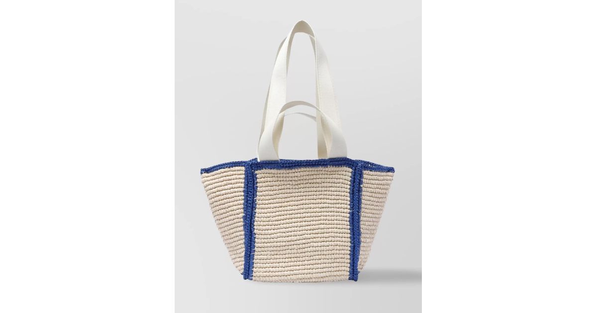 Marni Shopper Tote Bag Contrast Trim in Blue | Lyst