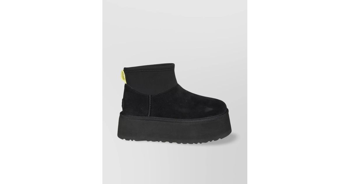 UGG Mini Dipper Ankle Boots With Platform Sole in Black | Lyst