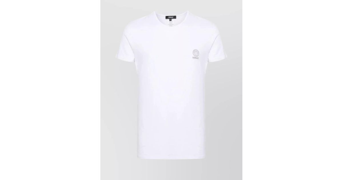 Versace Medusa Motif Crew Neck Short Sleeves 2-Pack in White for Men | Lyst